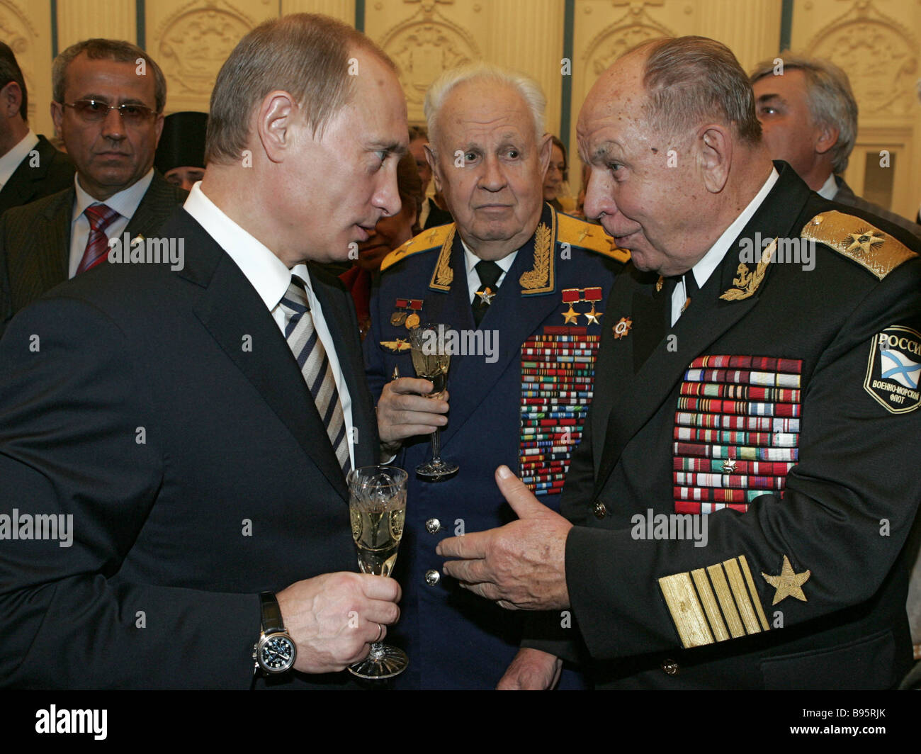 November 7 2007 From left President Vladimir Putin Air Marshal ...