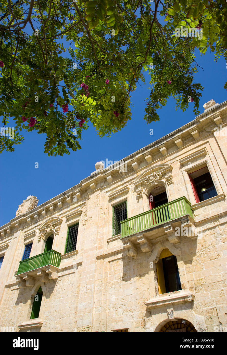 MALTA Valletta Colourful waterfront redevelopment of old Baroque Pinto ...