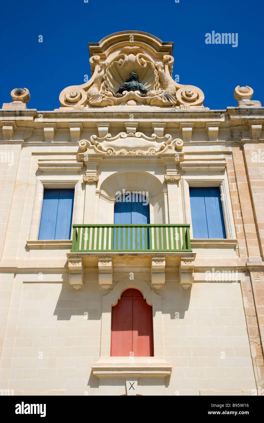 MALTA Valletta Colourful waterfront redevelopment of old Baroque Pinto ...