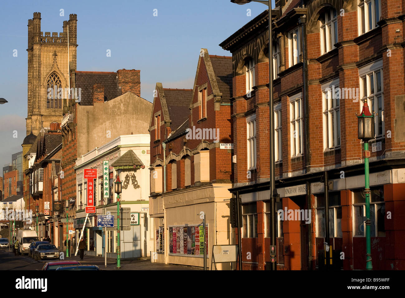 United Kingdom, Liverpool, Berry Street, Chinese district and Saint ...