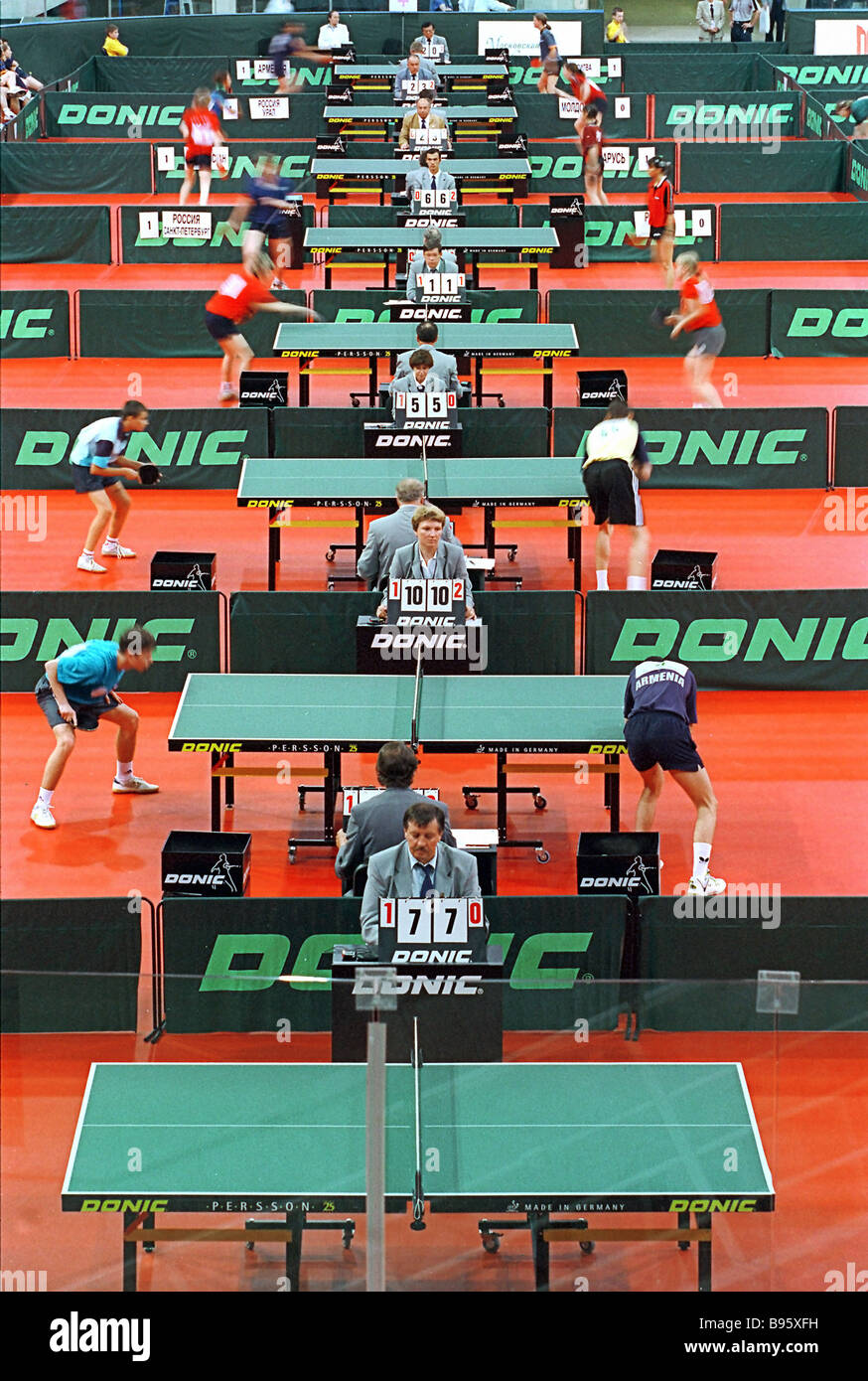 Tennis table competitions during the International Youth Sport Games of ...