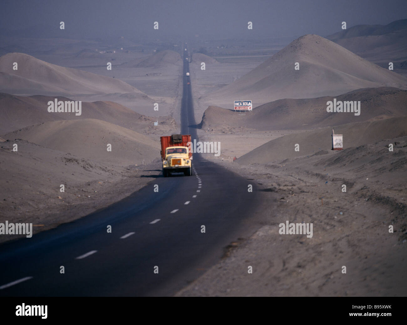 PERU South America Transport Traffic on Pan American Highway through ...