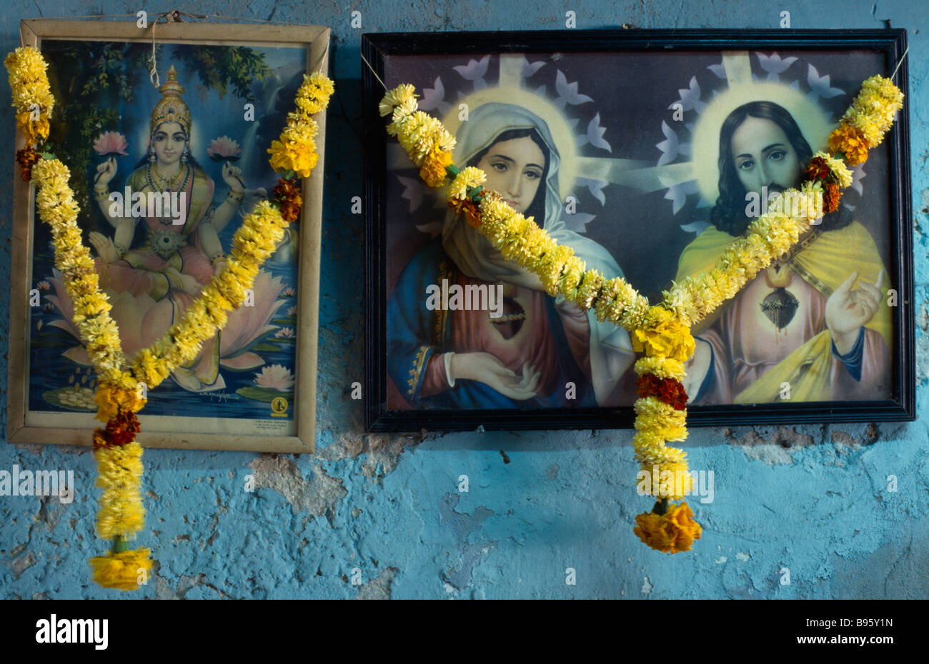 INDIA Religion Christian / Hindu Framed pictures of Hindu and Christian ...