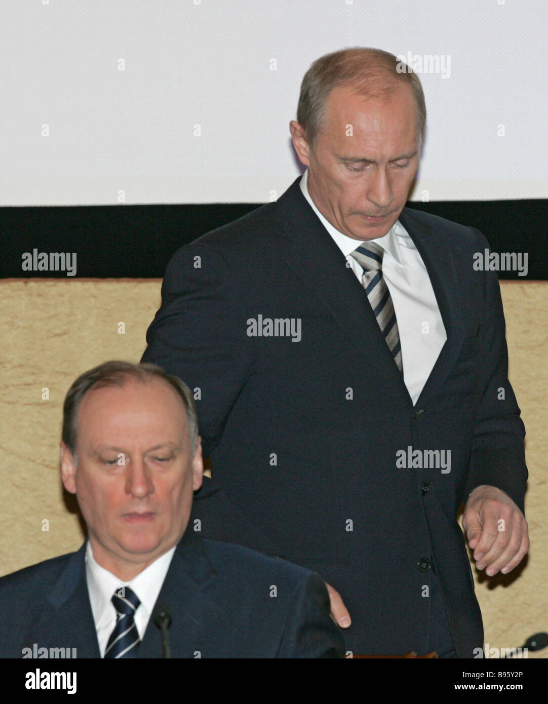 January 30 2008 FSB head Nikolai Patrushev left and President Vladimir ...
