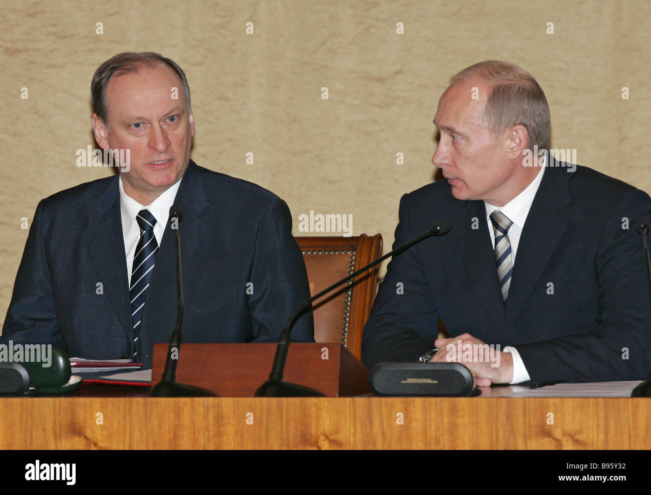 January 30 2008 FSB head Nikolai Patrushev left and President Vladimir ...