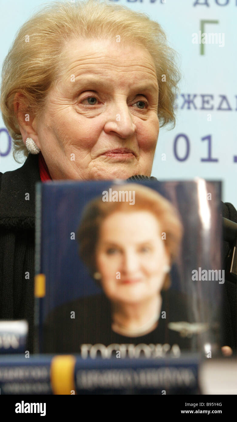 Ex Secretary of State Madeleine Albright presenting her book Madam ...