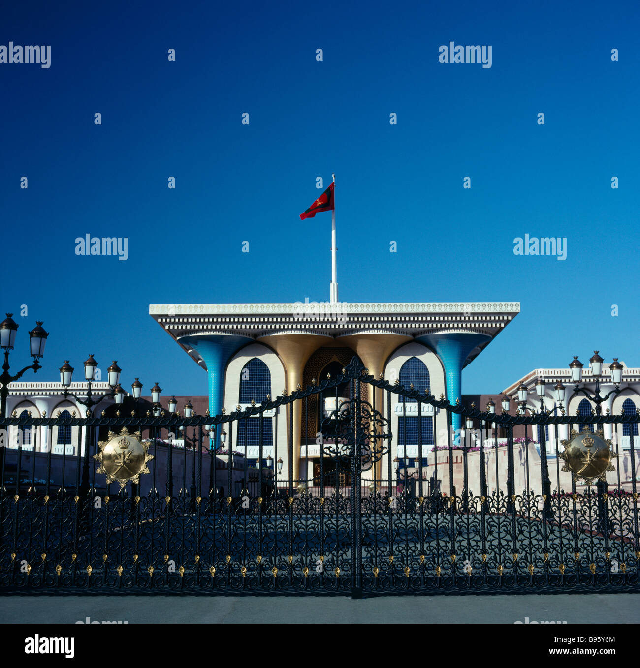 OMAN Middle East Capital Area Muscat Al Alam Palace Main Entrance gate ...