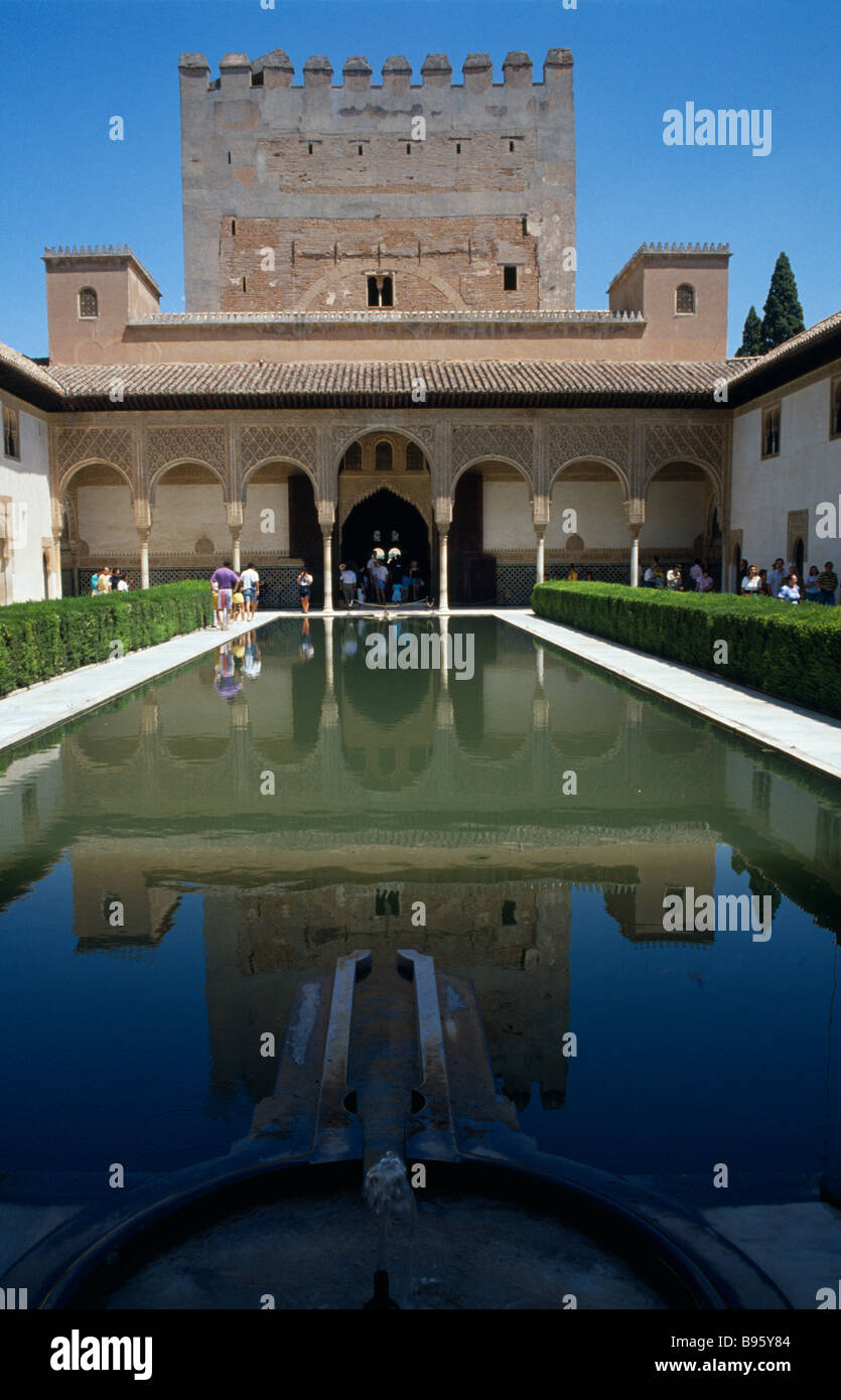 SPAIN Andalucia Granada Alhambra Palace pool Stock Photo - Alamy