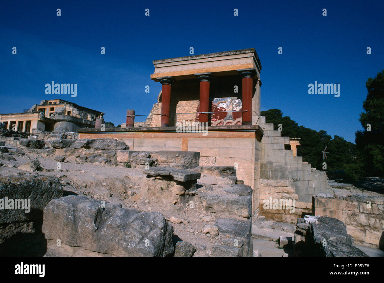 GREECE Crete Knossos Palace Minoan Ruins Stock Photo - Alamy