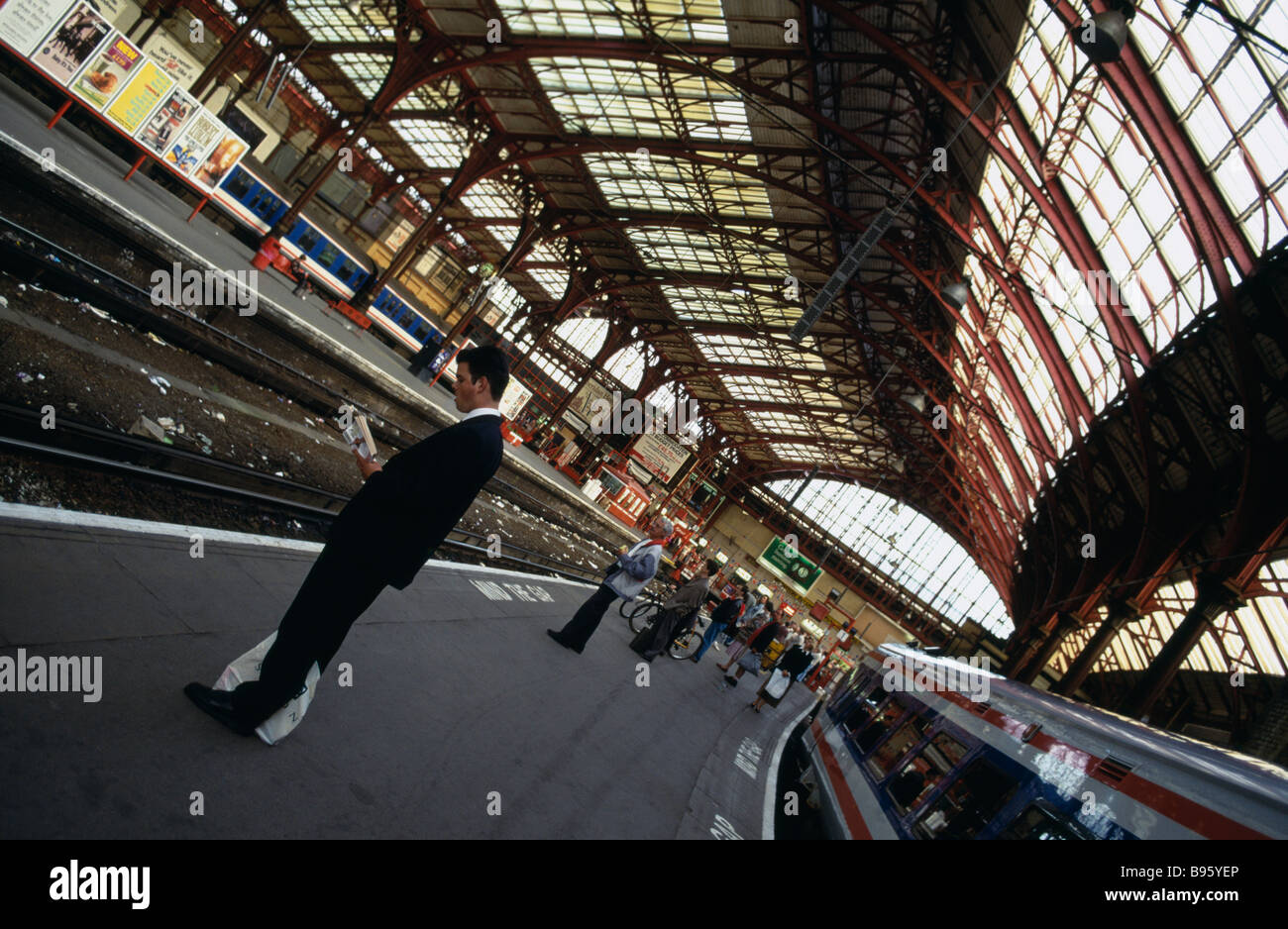 TRANSPORT, Rail, Stations, Railway station with angled view of ...