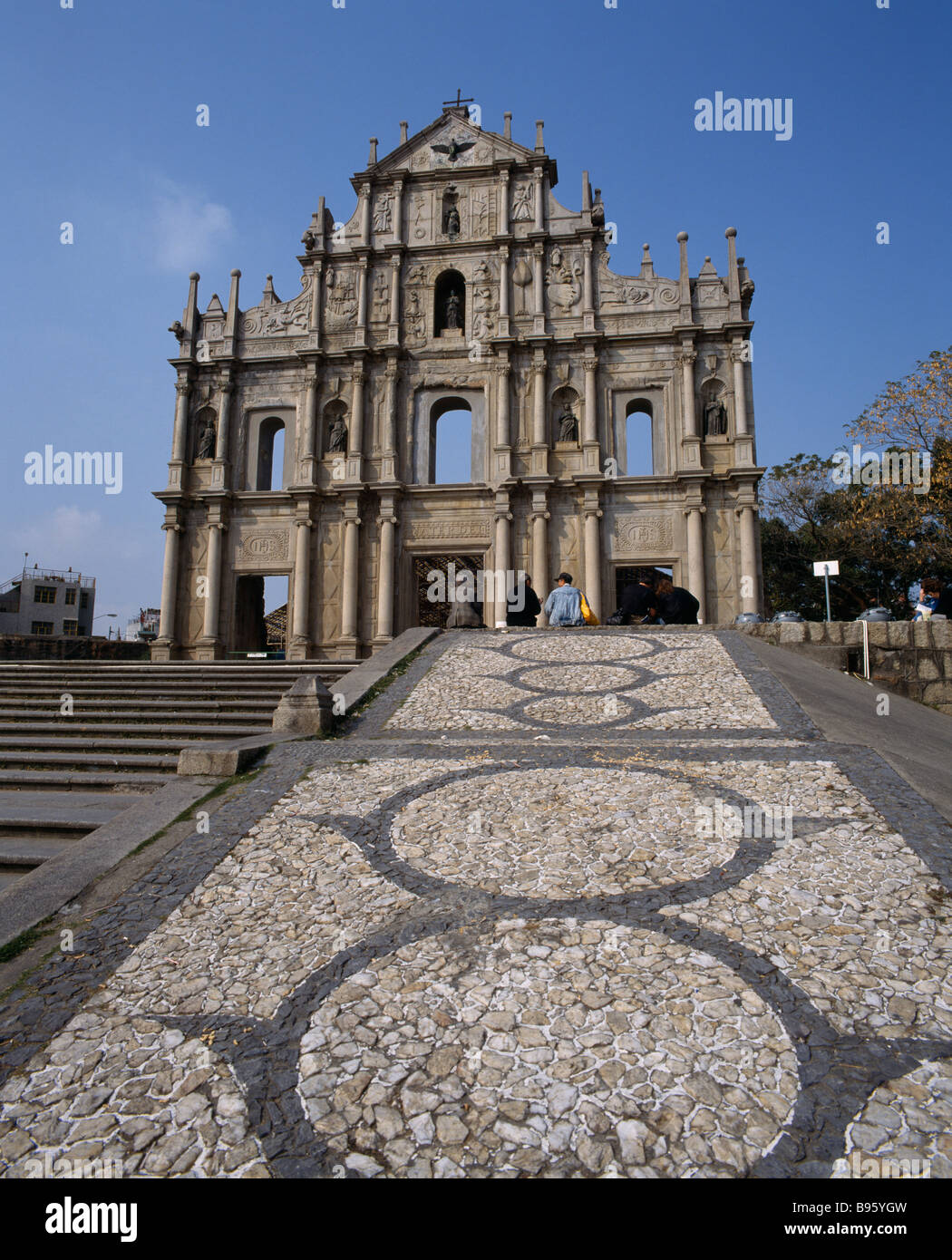 MACAU Sao Paulo Church remains with statues in recessed arches and ...