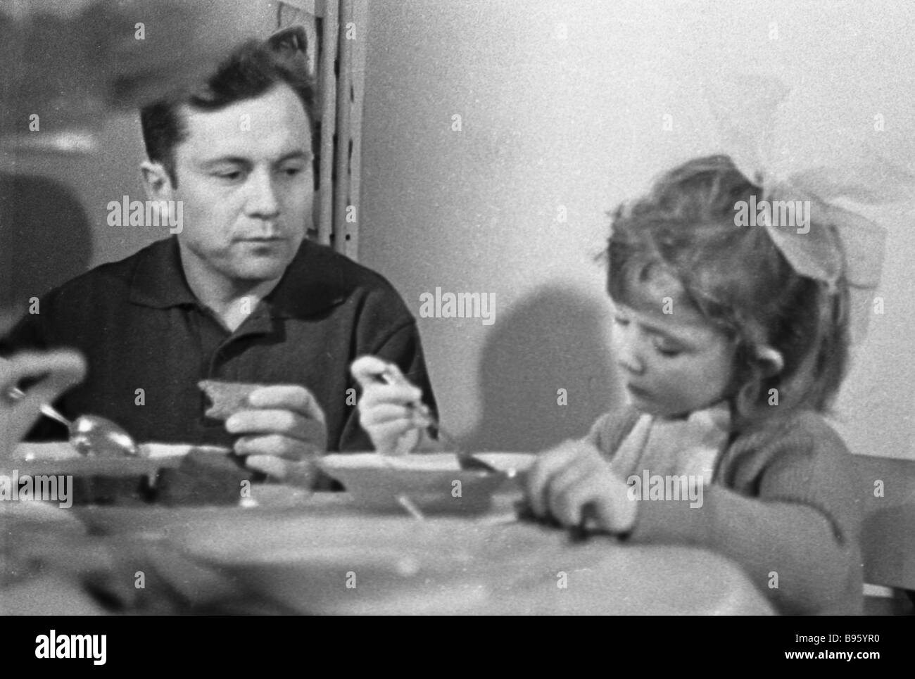 Cosmonaut Pavel Popovich and his daughter Natalia Stock Photo - Alamy