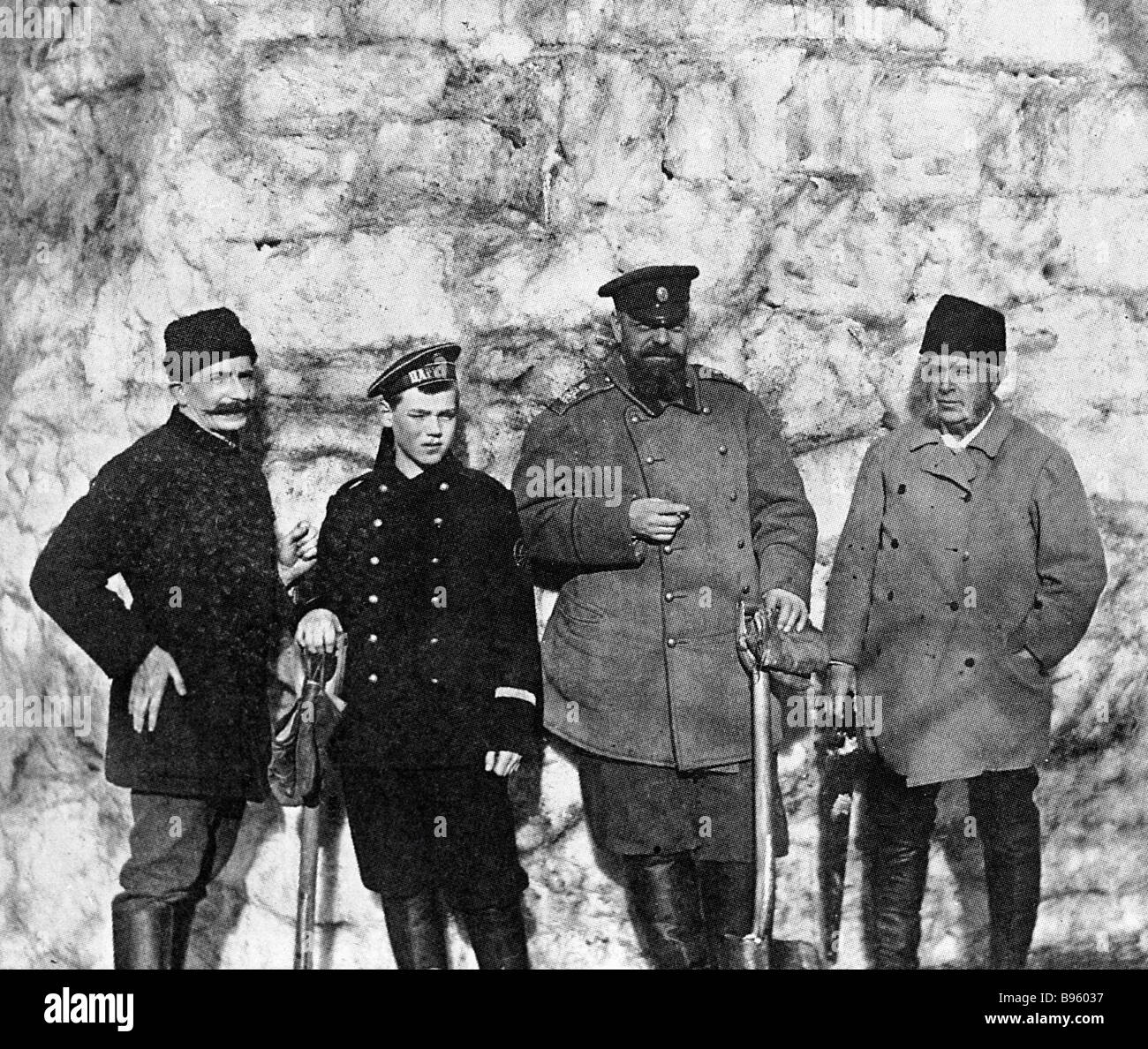 Russian Emperor Alexander III 3rd from left and Grand Duke Mikhail 2nd ...