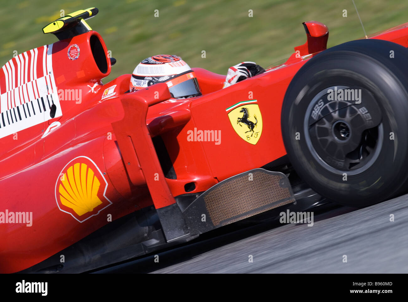 Kimi Raikkonen FIN in the Ferrari F60 racecar during Formula 1 testing ...