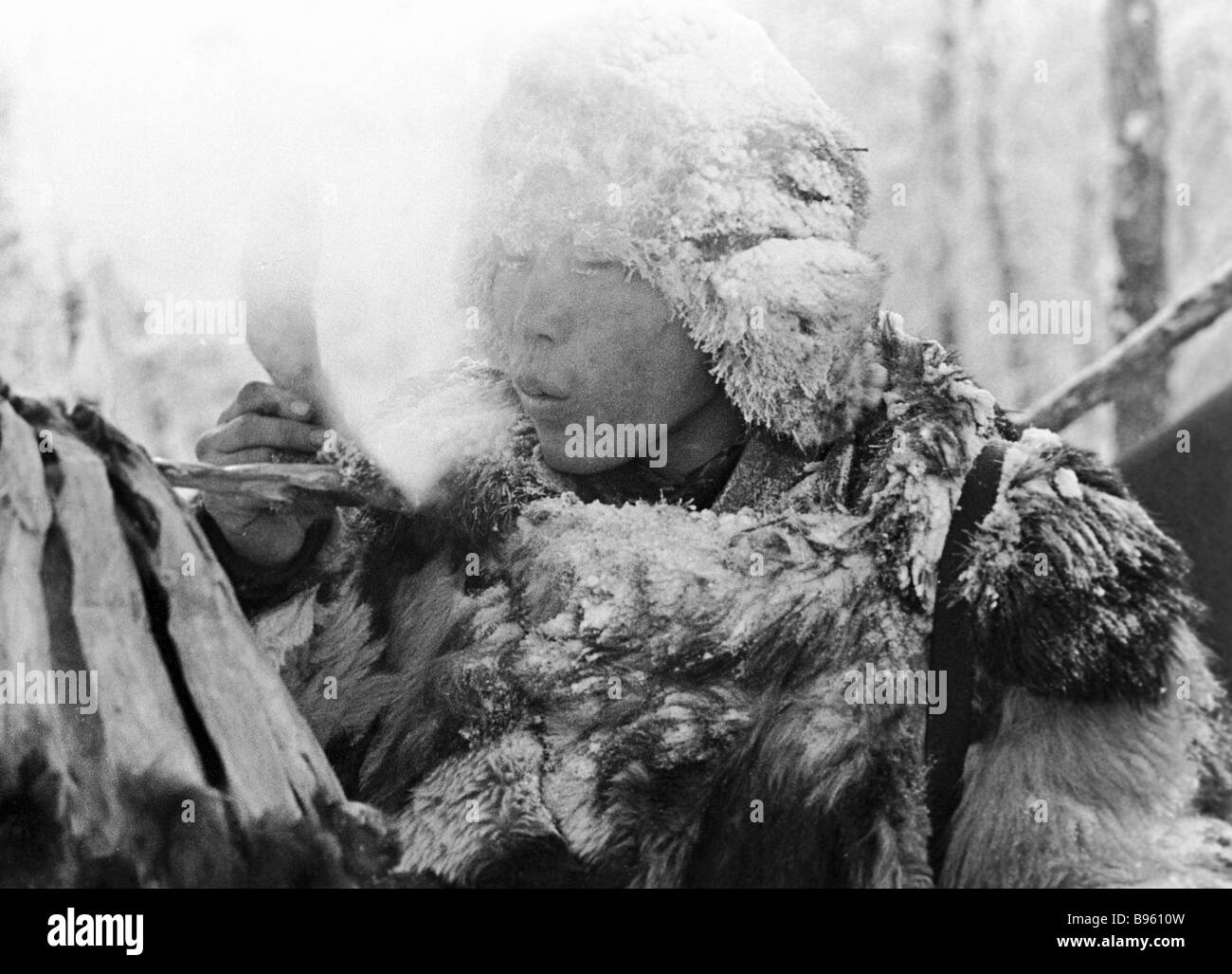 A Yakut hunter with his trophy Stock Photo - Alamy