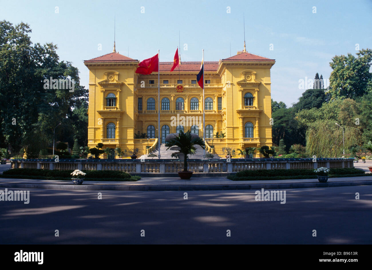 VIETNAM Southeast Asia North Hanoi The yellow painted Presidential ...