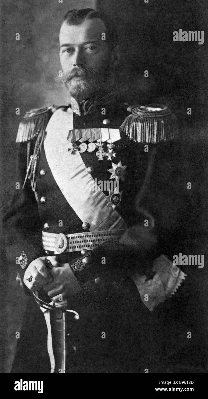 Nicholas II in a ceremonial uniform Stock Photo - Alamy