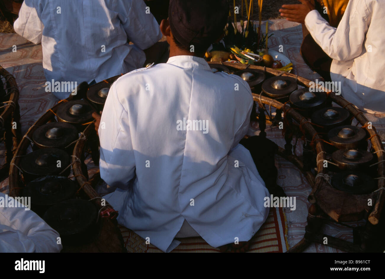 CAMBODIA Siem Reap Angkor Wat Percussionist playing classical Kong vong ...