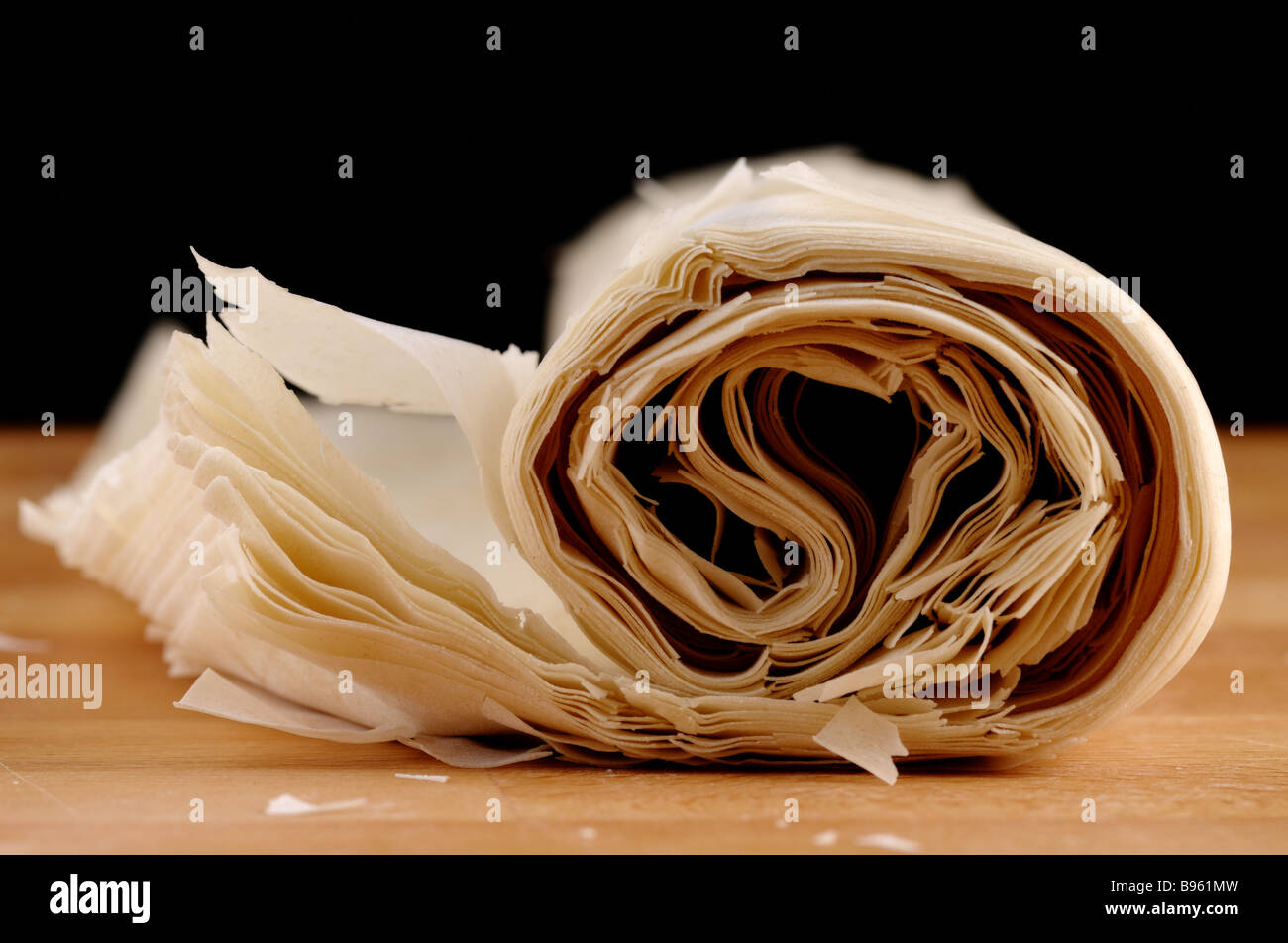 Ready made dough leaves fillo phyllo used for baklava banitsa Stock ...