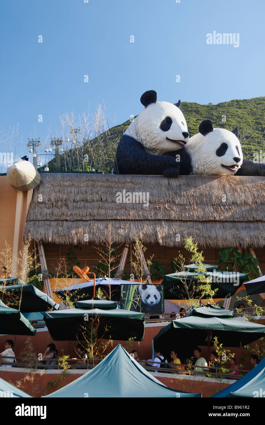Panda Enclosure, Ocean Park, Hong Kong Island Stock Photo - Alamy