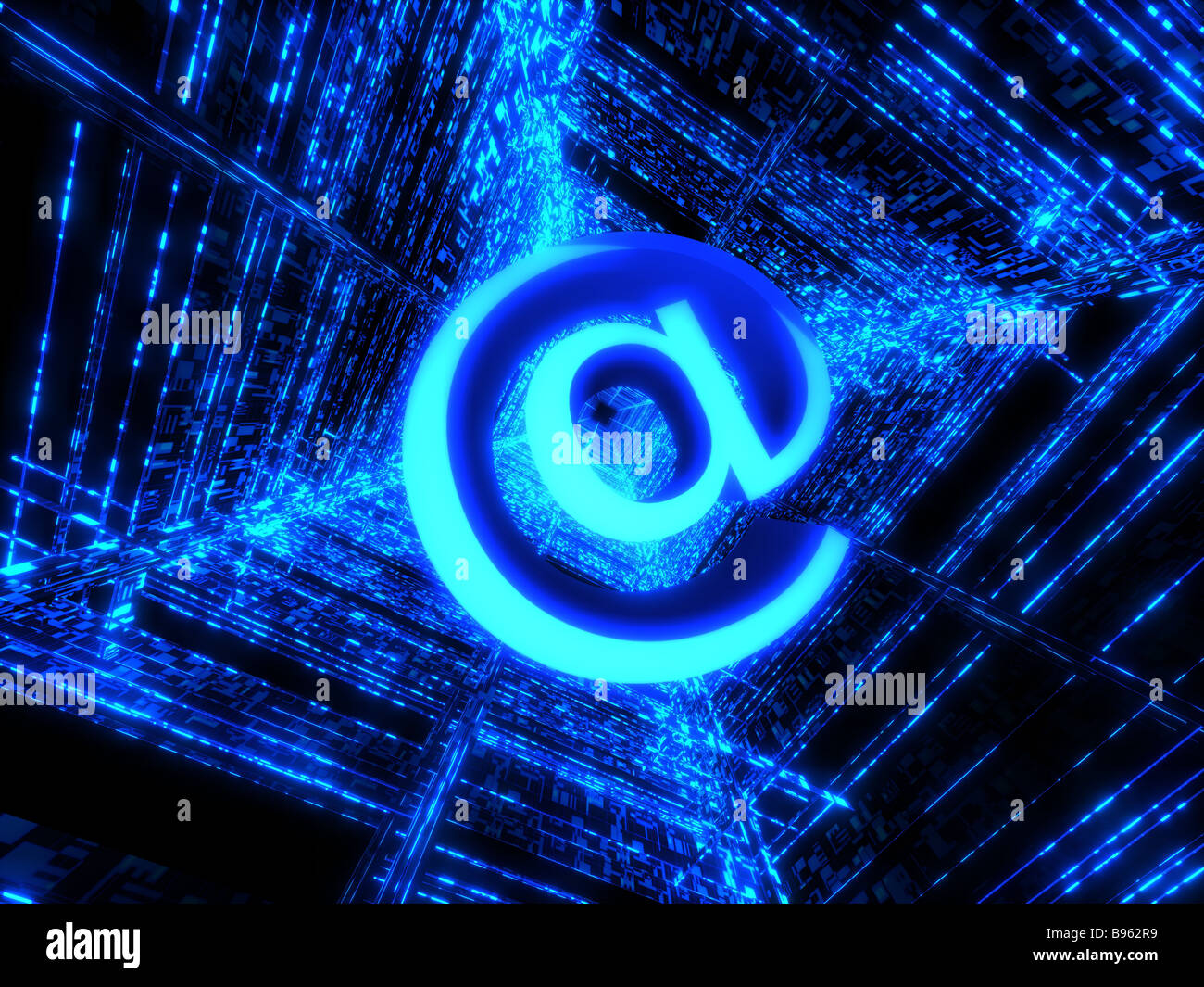 matrix with at sign Stock Photo - Alamy