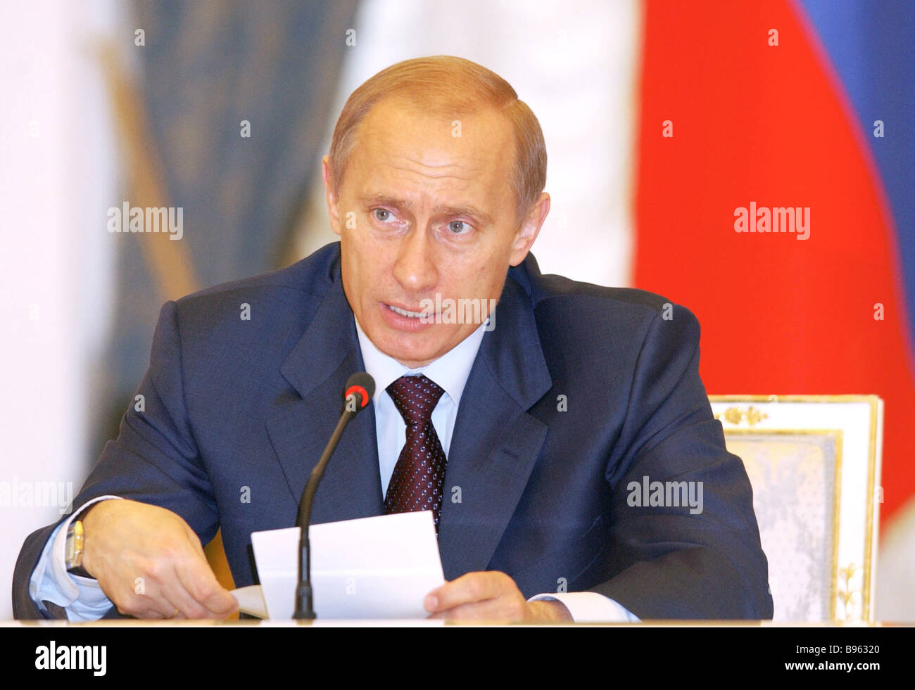 Russian President Vladimir Putin making statement at Russia EU summit ...