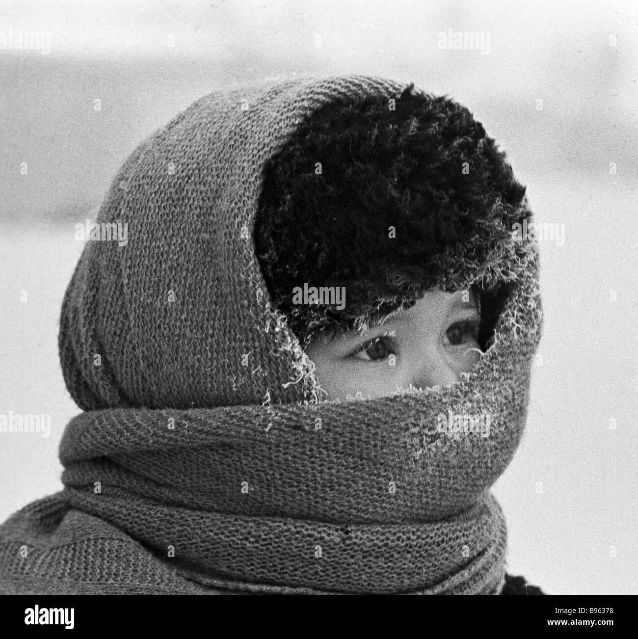 A little boy wearing worm clothes Yakutia Stock Photo - Alamy