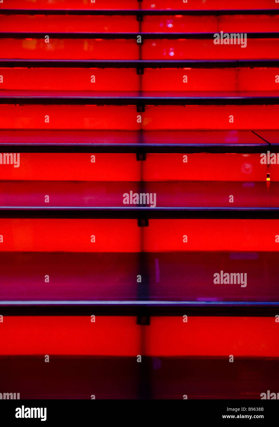 red backlit steps Stock Photo - Alamy