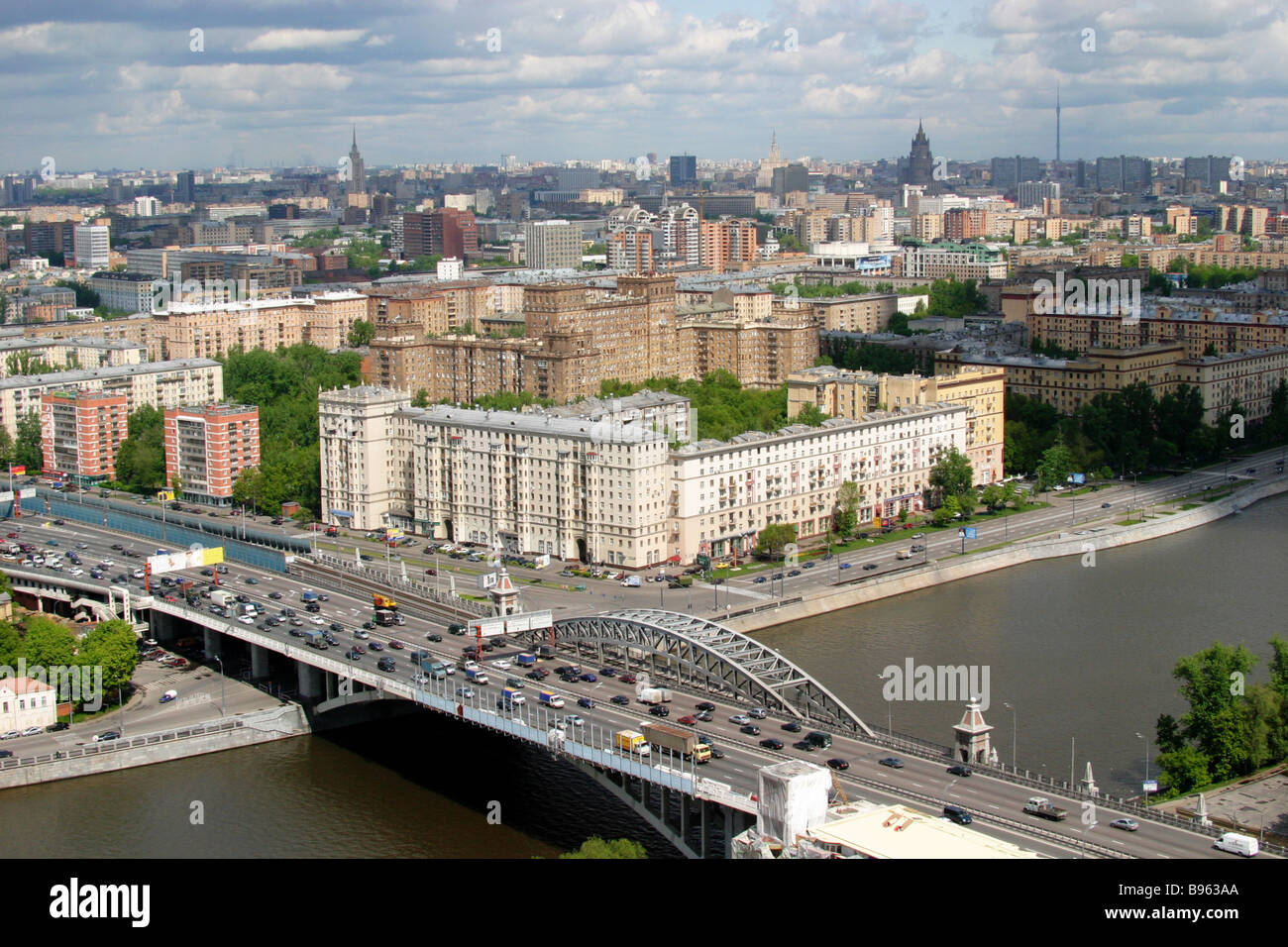 Bird s eye view of Moscow Stock Photo - Alamy