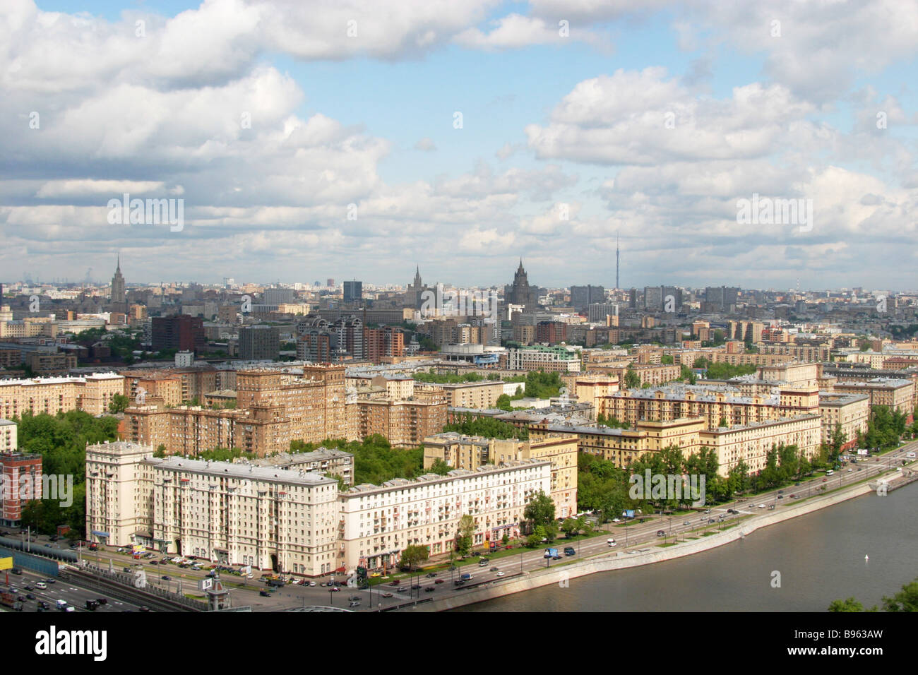 Bird s eye view of Moscow Stock Photo - Alamy