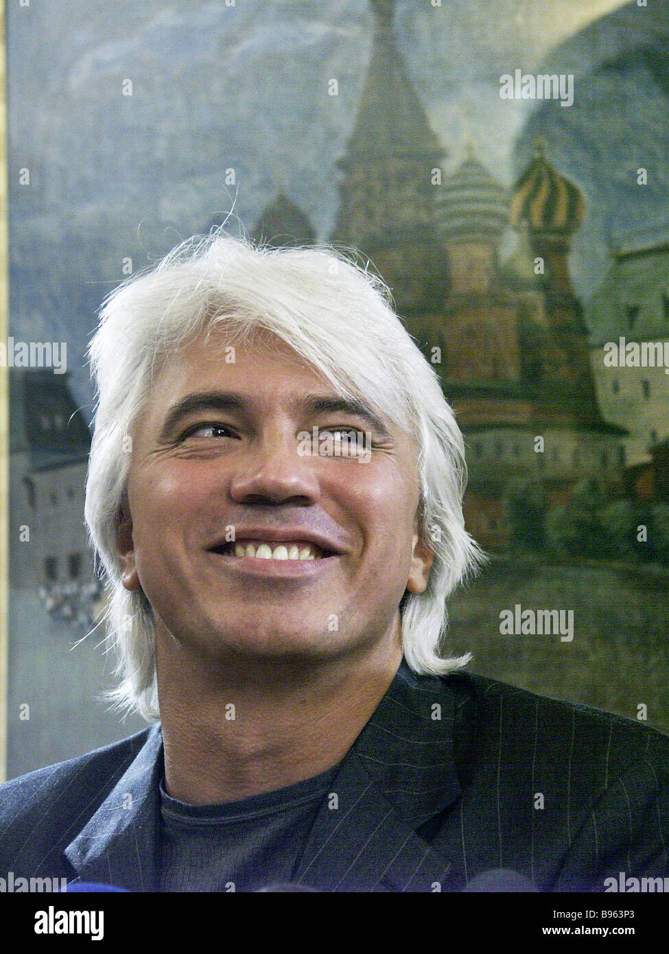 Famous opera singer baritone Dmitry Khvorostovsky at a news conference ...