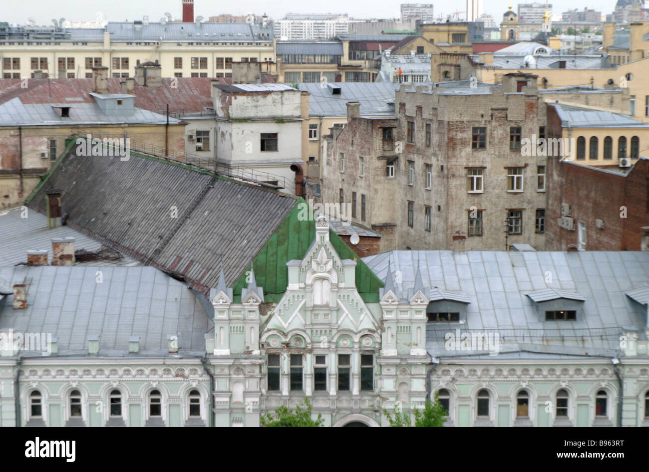 City roofs Central Moscow Stock Photo - Alamy