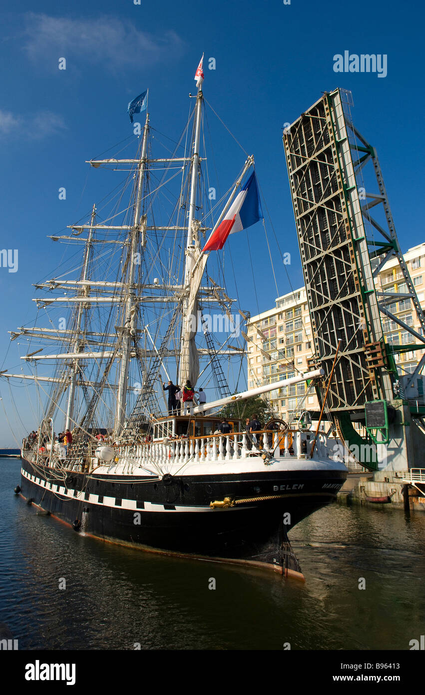 France, Loire Atlantique, Saint Nazaire, the Belem, 3-masted training ...