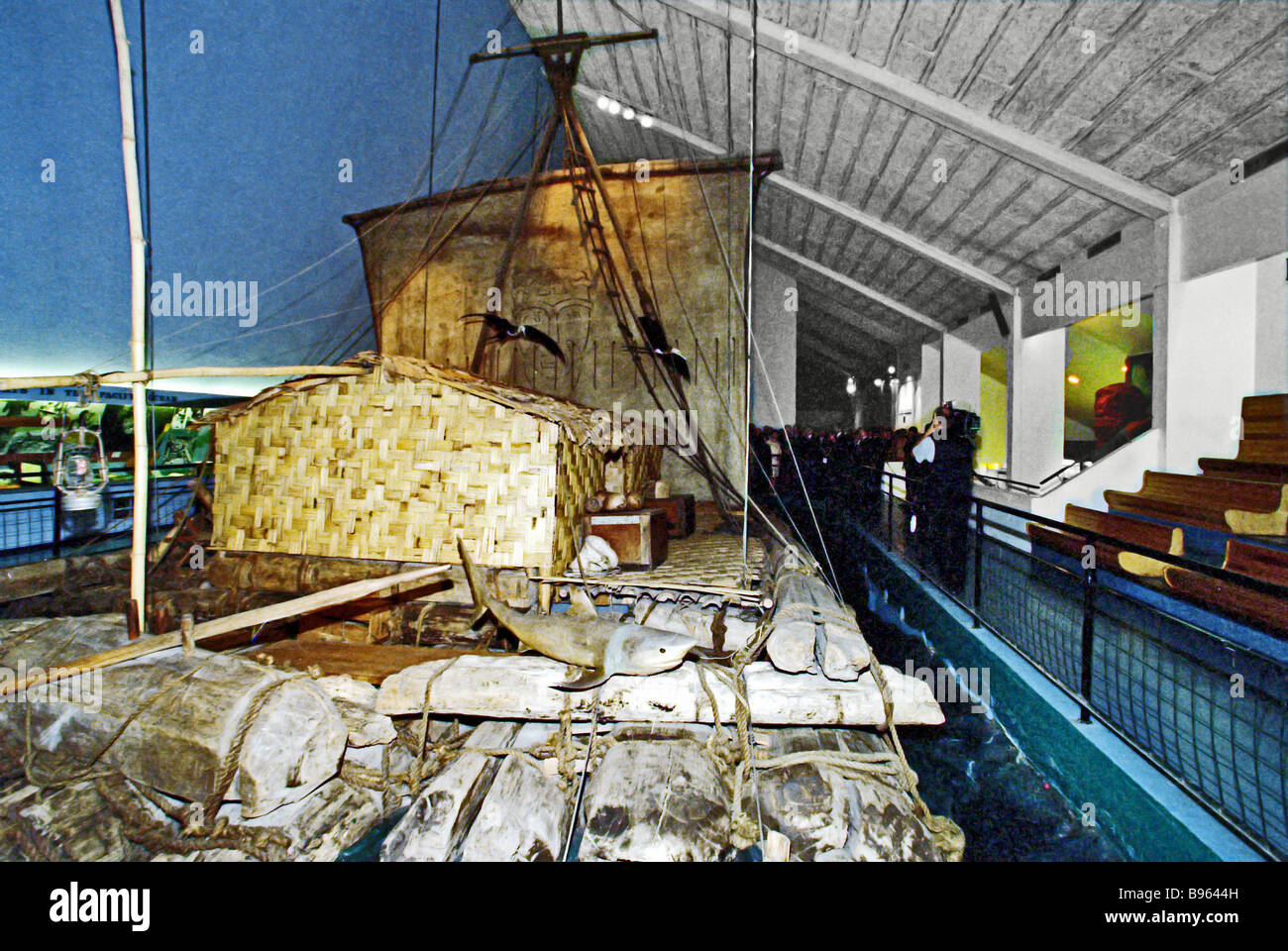 The Kon-Tiki balsa raft at the Kon-Tiki Museum in the Norwegian capital ...