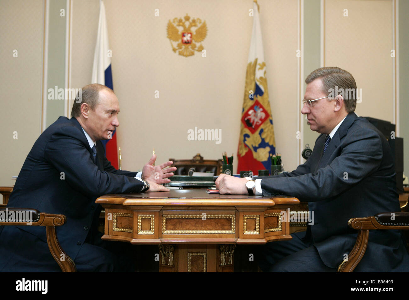 From left to right President Vladimir Putin and Finance Minister ...