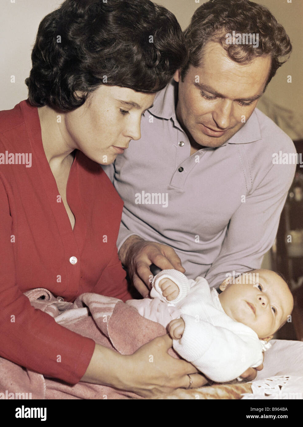 Gherman Titov right with his wife Tamara left and their daughter ...