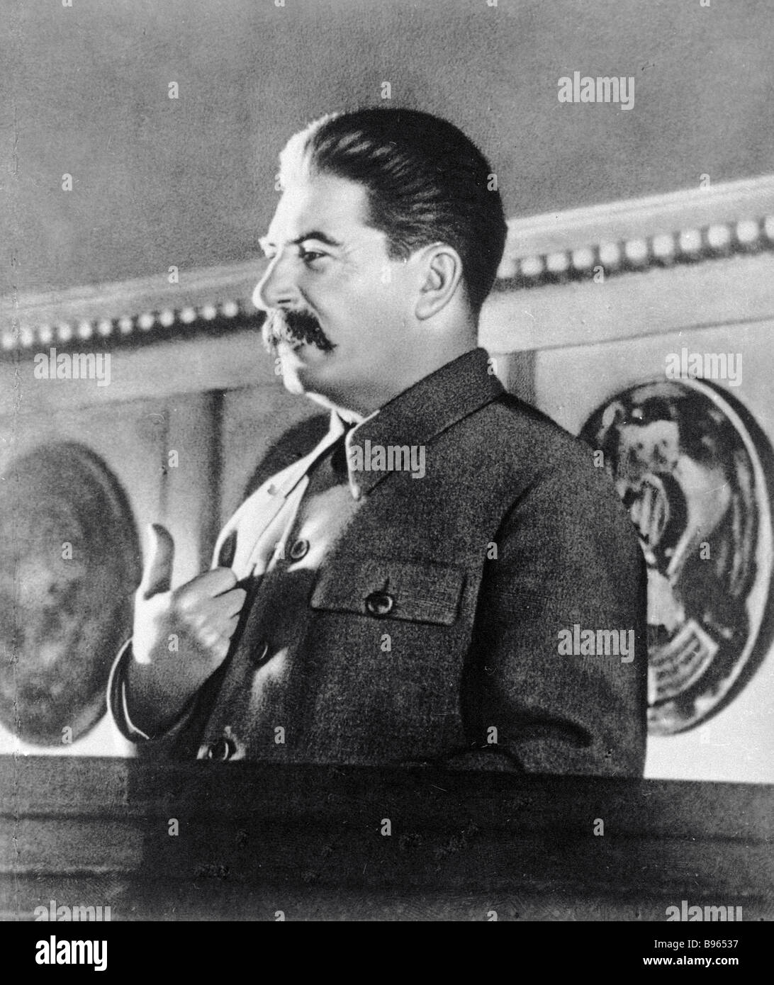 Joseph Stalin speaking at the 8th all Union congress of Soviets Stock ...