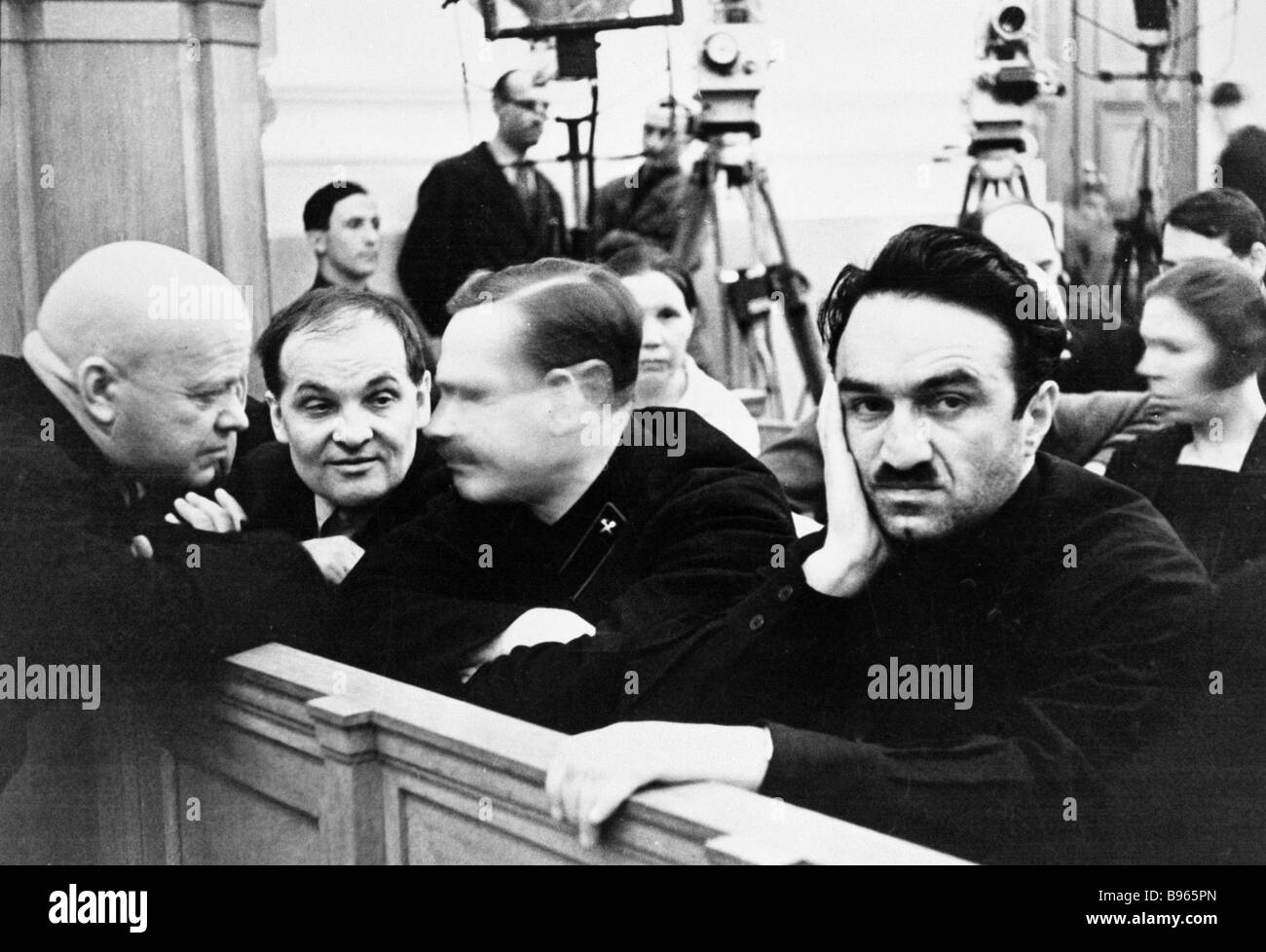 Josef Kosior Matvei Shkiryatov Andrei Andreyev and Anastas Mikoyan at ...