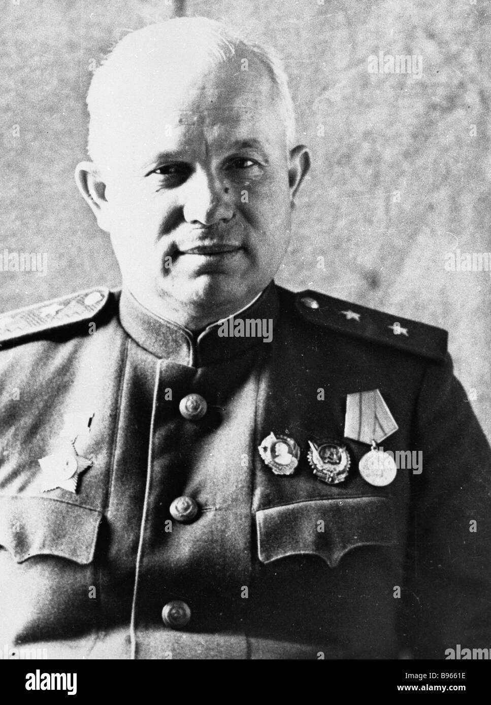 Lieutenant General Nikita Khrushchev Stock Photo - Alamy