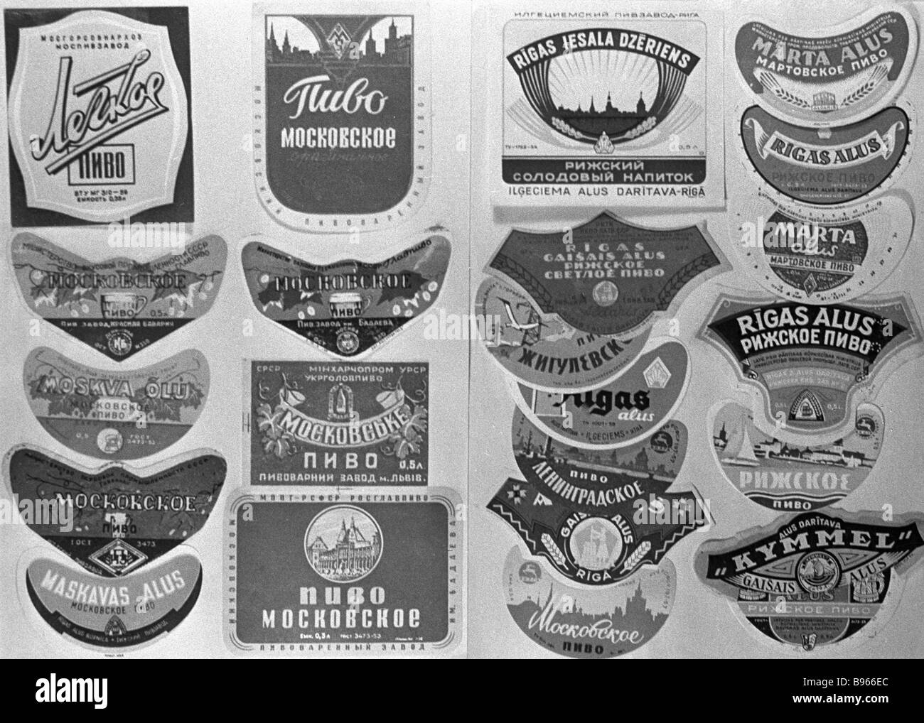 The beer labels collection of an employee from the Badayev Brewery in ...