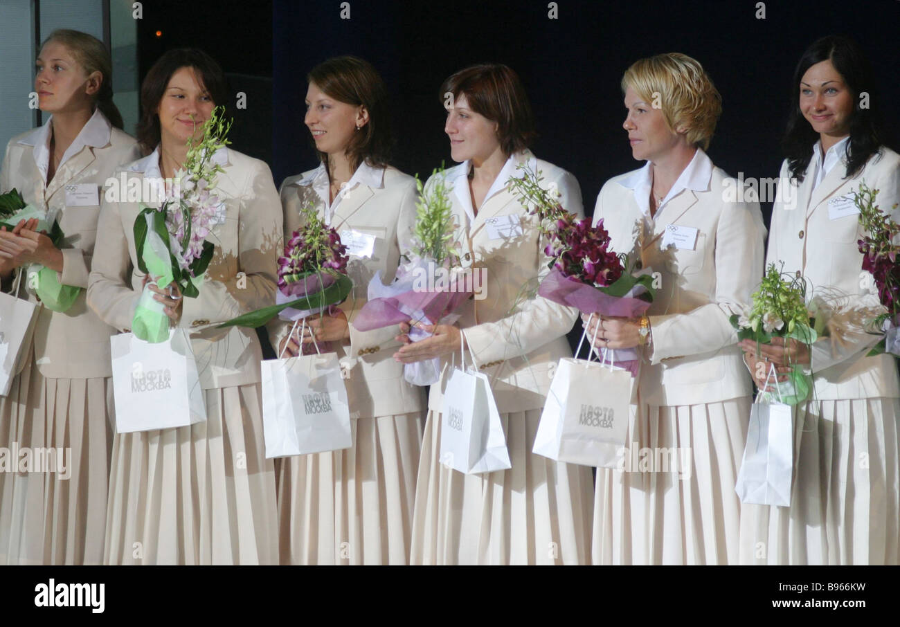 Russian women s national volleyball team at the Olympians Ball in the ...