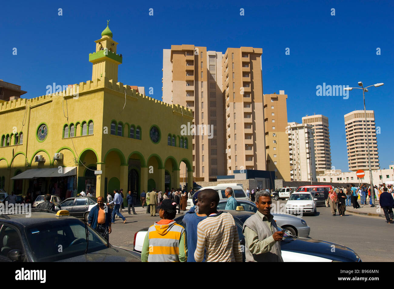 Libya, Tripolitania, Tripoli, the modern town, Al Kurnis Street and the ...