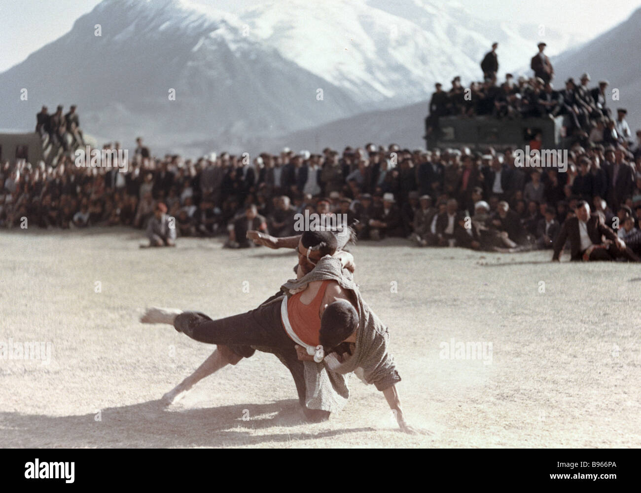 The national Tajik wrestling Stock Photo - Alamy