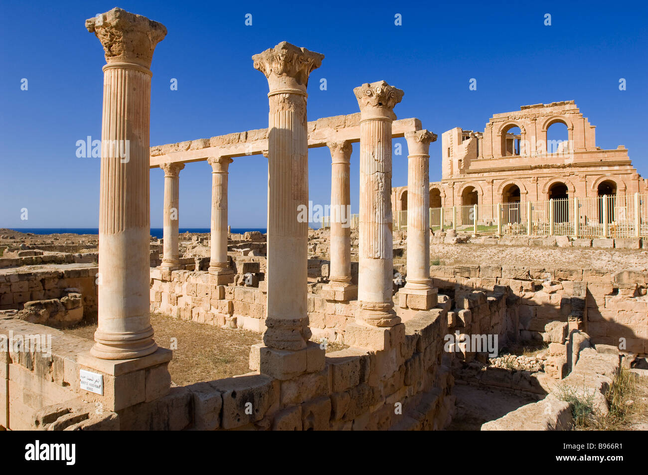 Libya, Tripolitania, Al Nuqat, Roman site of Sabratha, classified as World Heritage by UNESCO ...