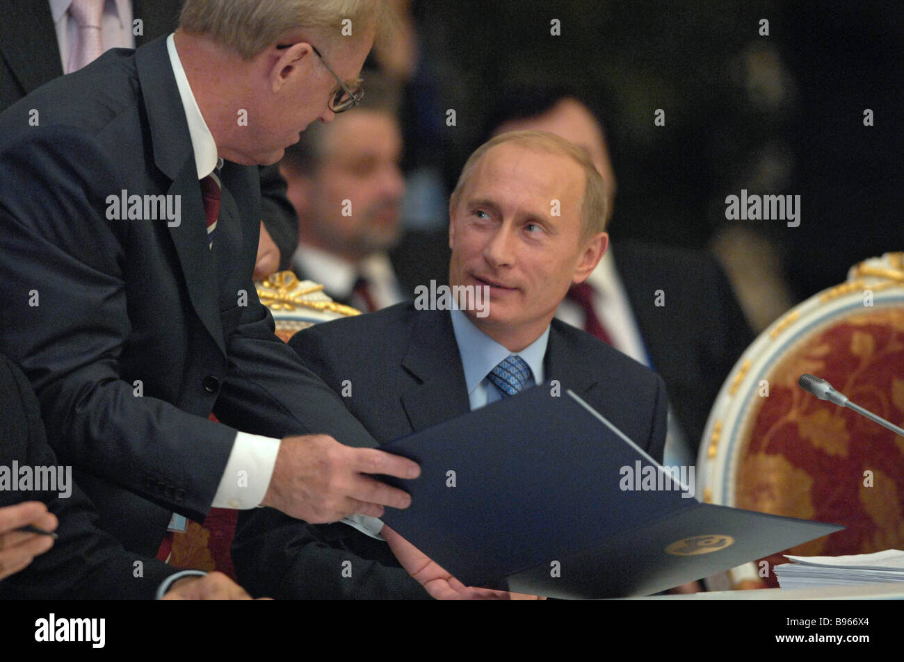 President Vladimir Putin of Russia attending the CIS summit at the ...