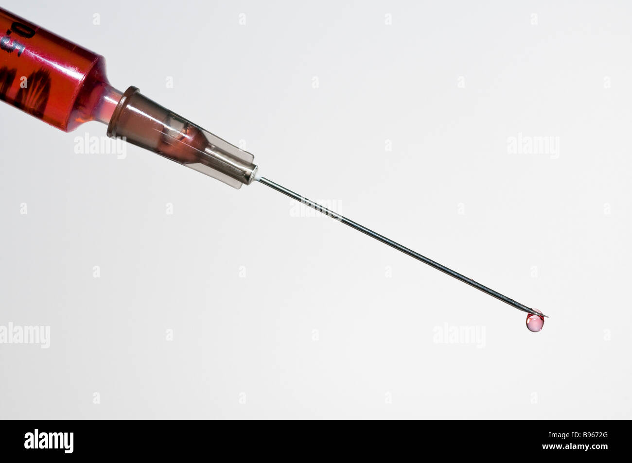 A medical Syringe and hypodermic needle on white background Stock Photo ...