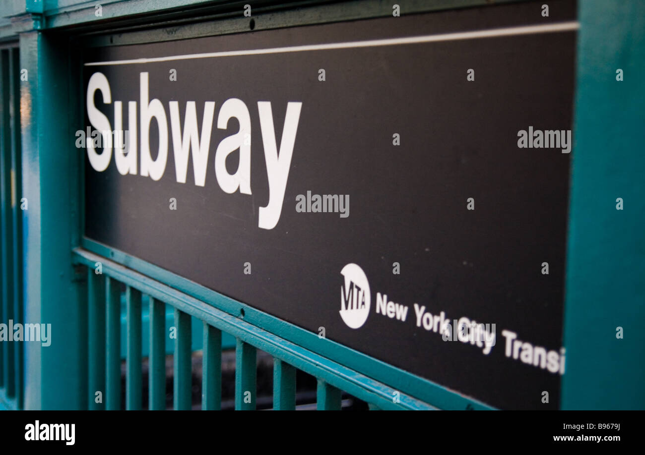 Subway Sign, New York Stock Photo - Alamy