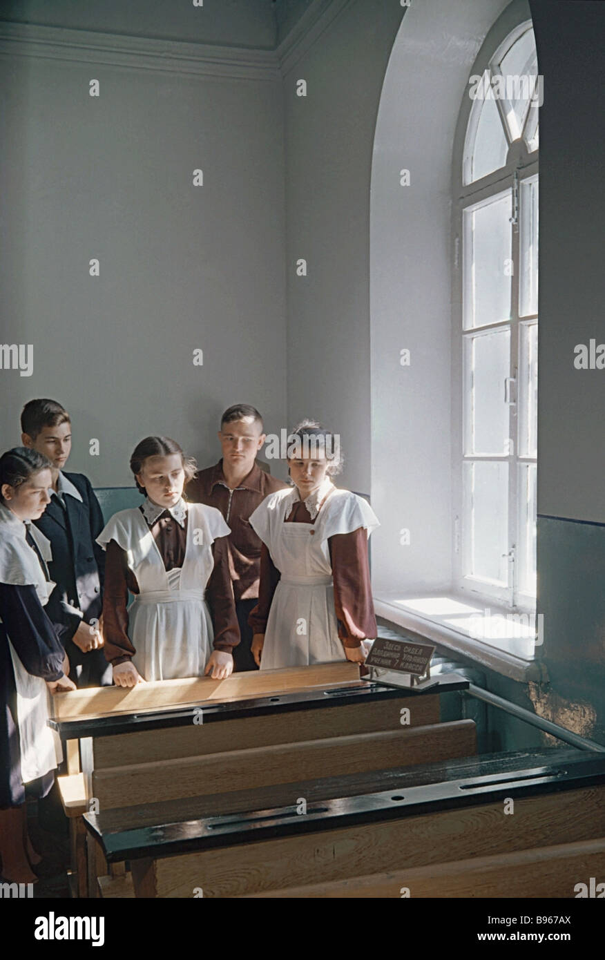 The class museum of secondary school No 1 in Ulyanovsk that Lenin went ...