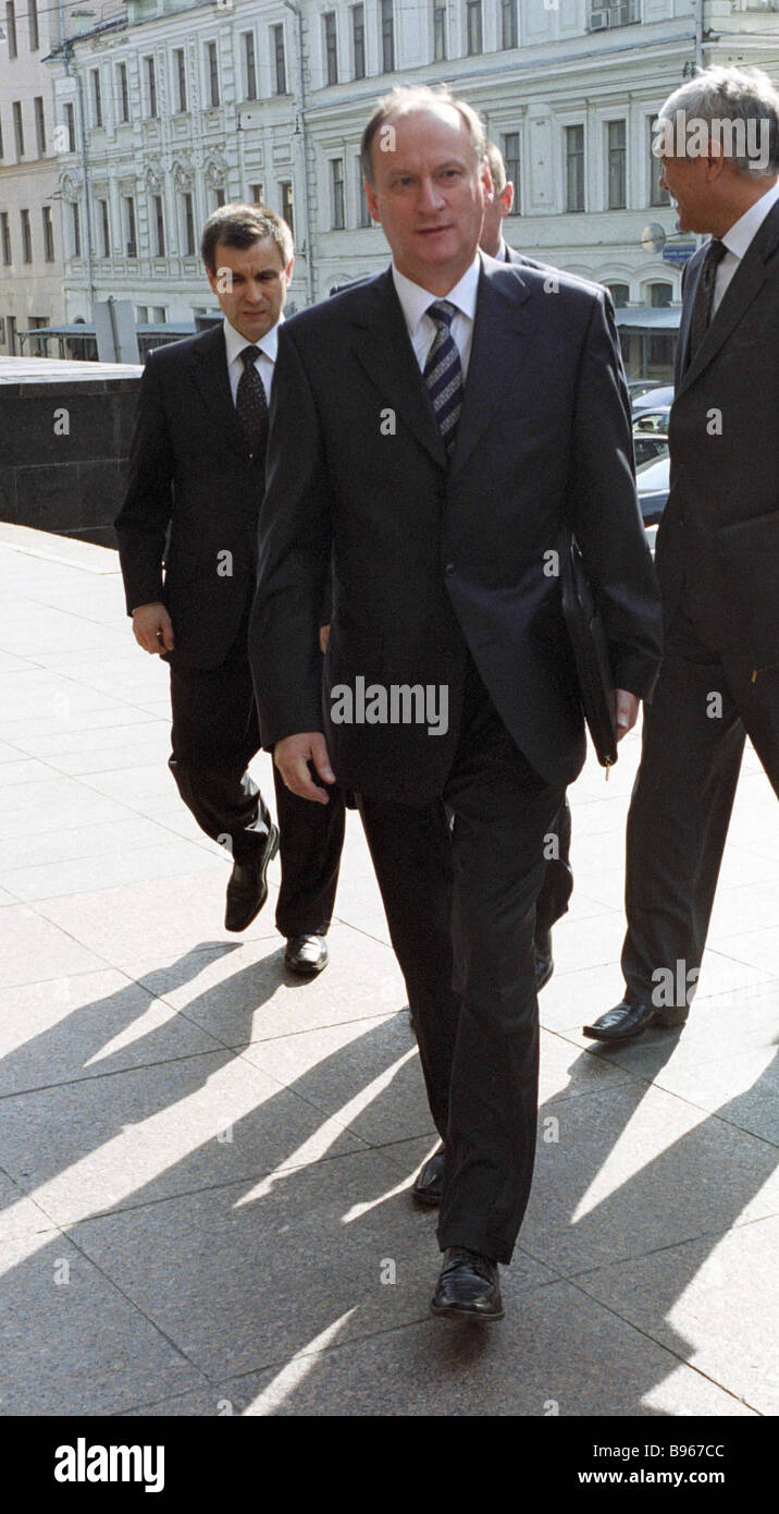 FSB Director Nikolai Patrushev center and Interior Minister Rashid ...