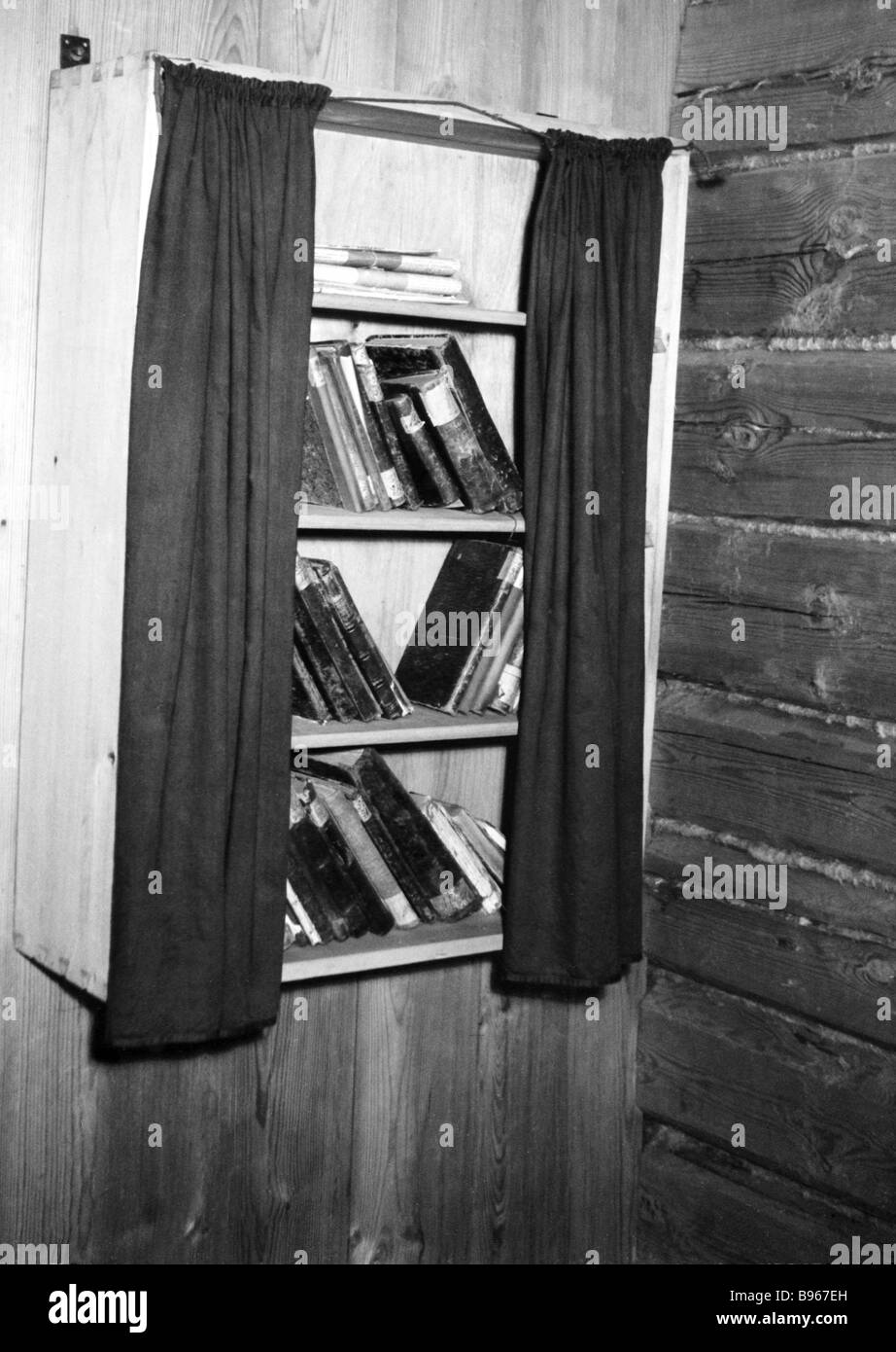 Bookshelf in Lenin s house now turned into museum when he was exiled ...